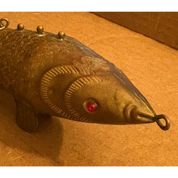 None and/or Unknown | Holiday | Vintage Articulated Brass Fish Ornament ...